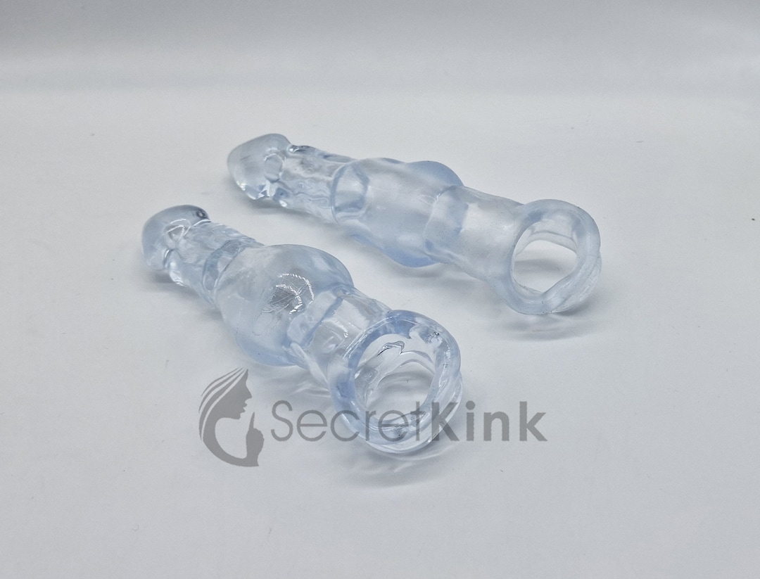 Clear Silicone Rubber Penis Extender Sleeve Sex Toy Mature Sretchy ...