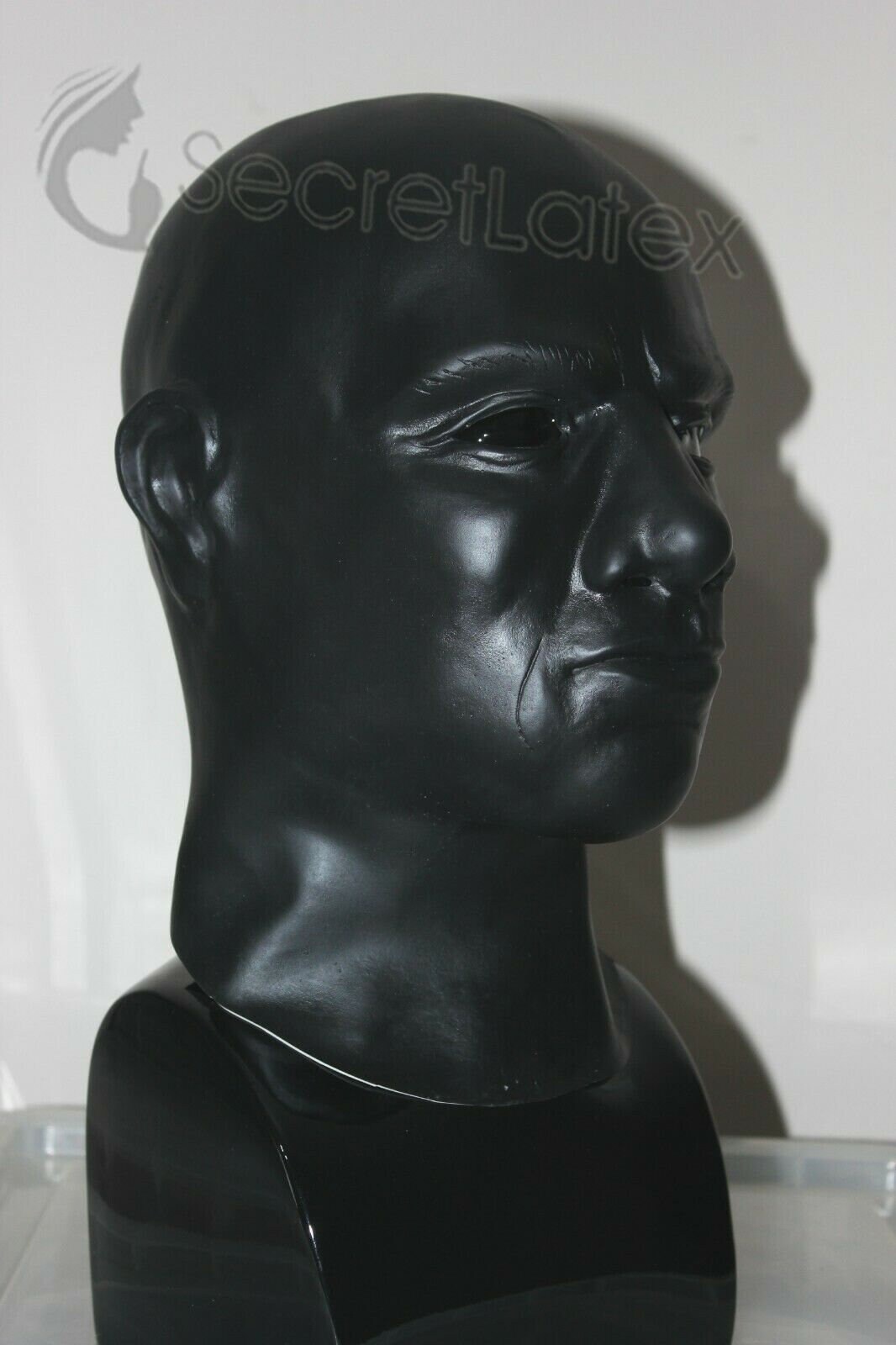 Black Latex Hood Masculine Mask Full Head Fetish Heavy Duty | Etsy