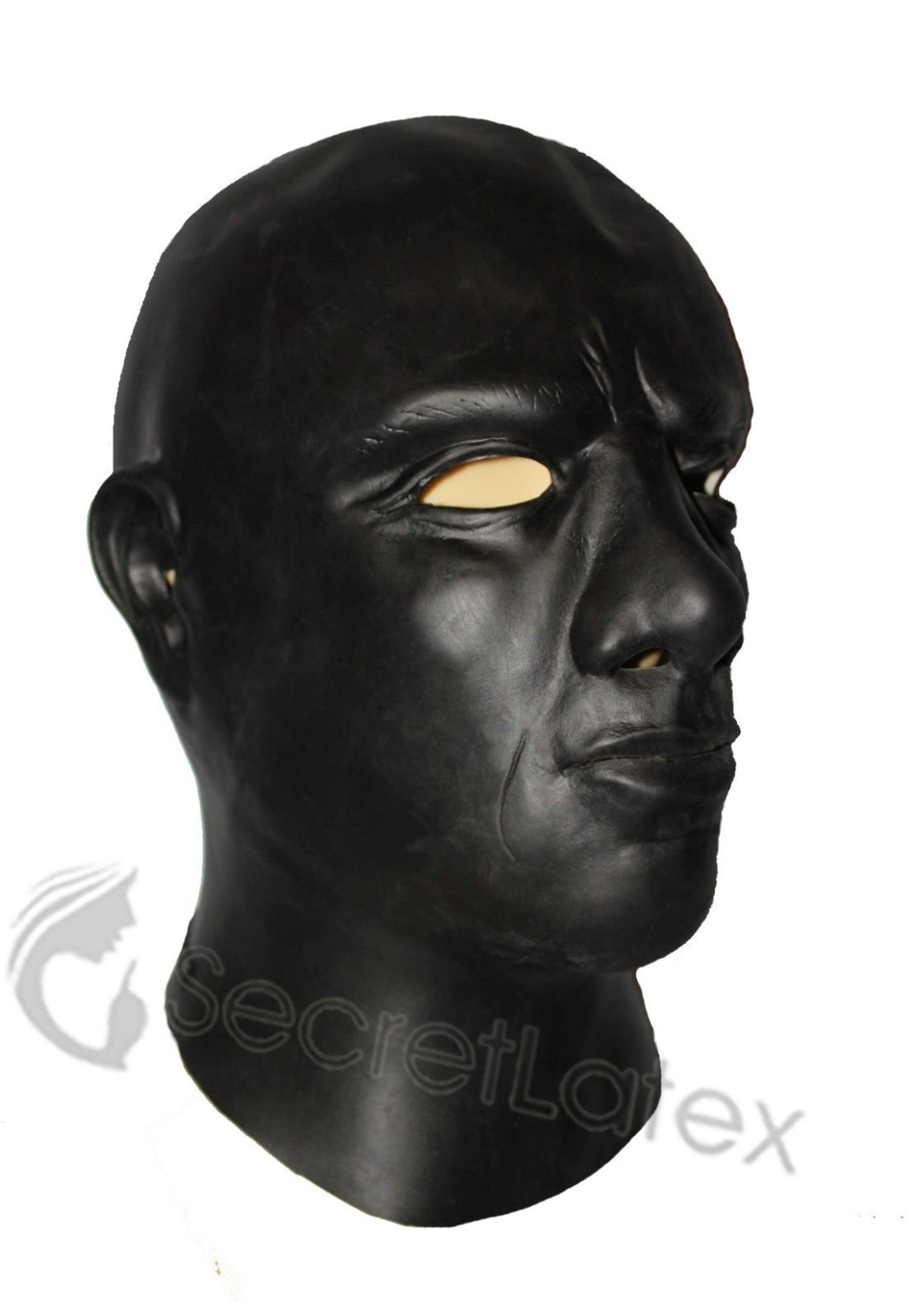 Black Latex Hood Masculine Mask Full Head Fetish Heavy Duty - Etsy ...