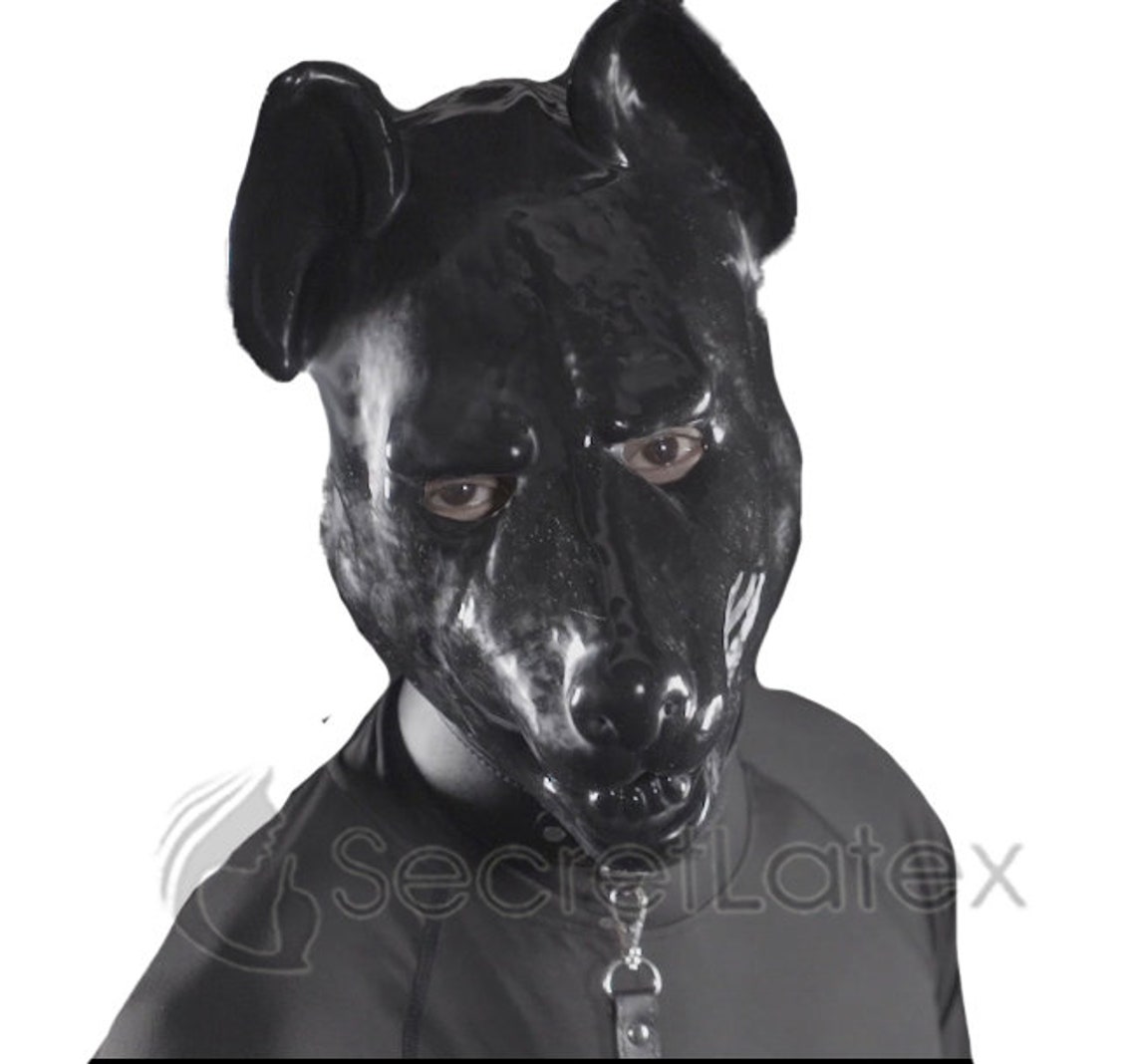 Black Latex Dog Hood Rubber Puppy German Shepherd Fetish Full - Etsy UK
