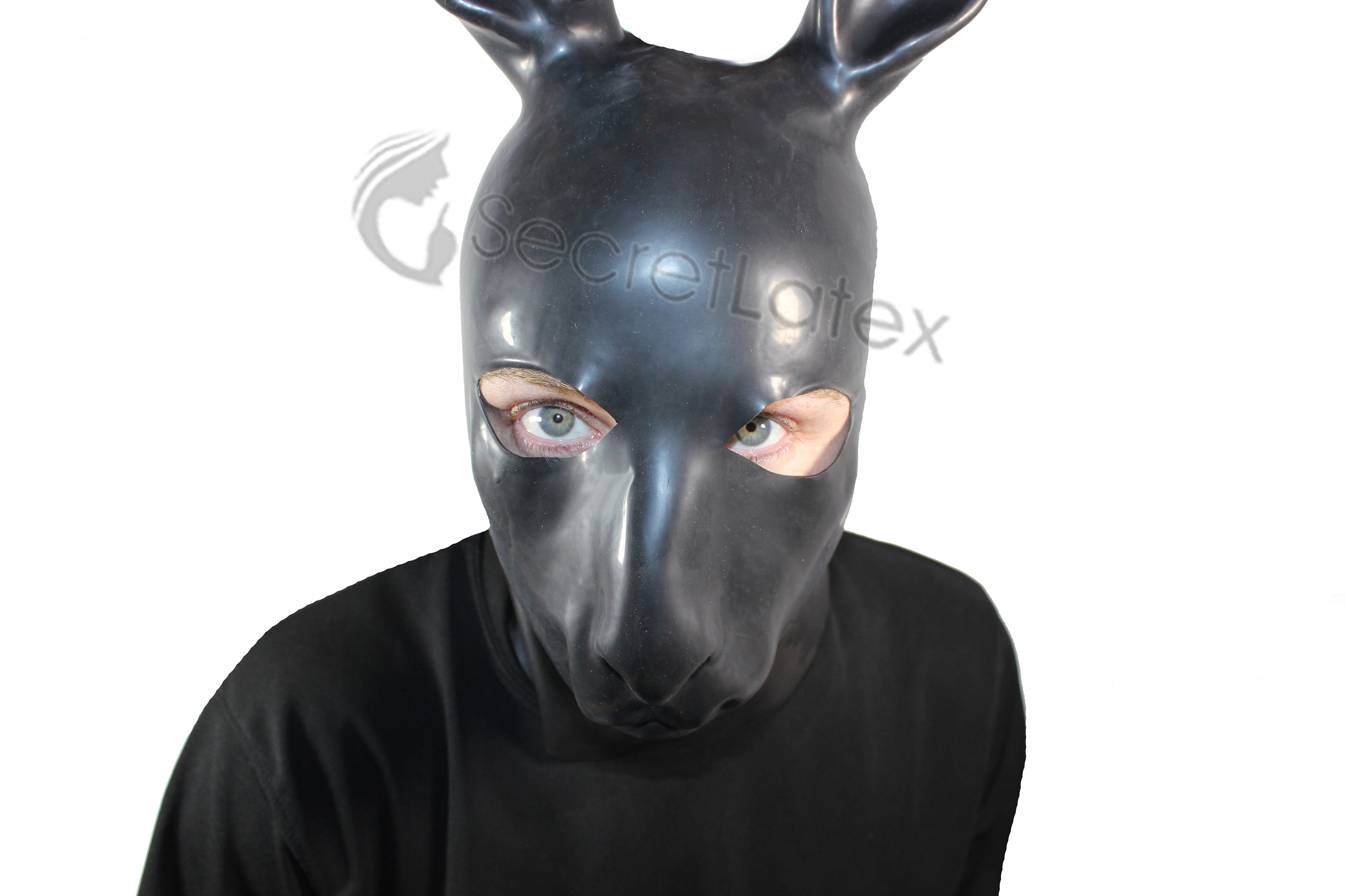Latex Bunny Rabbit Hood Rubber Fetish Full Head Bondage Mask - Etsy