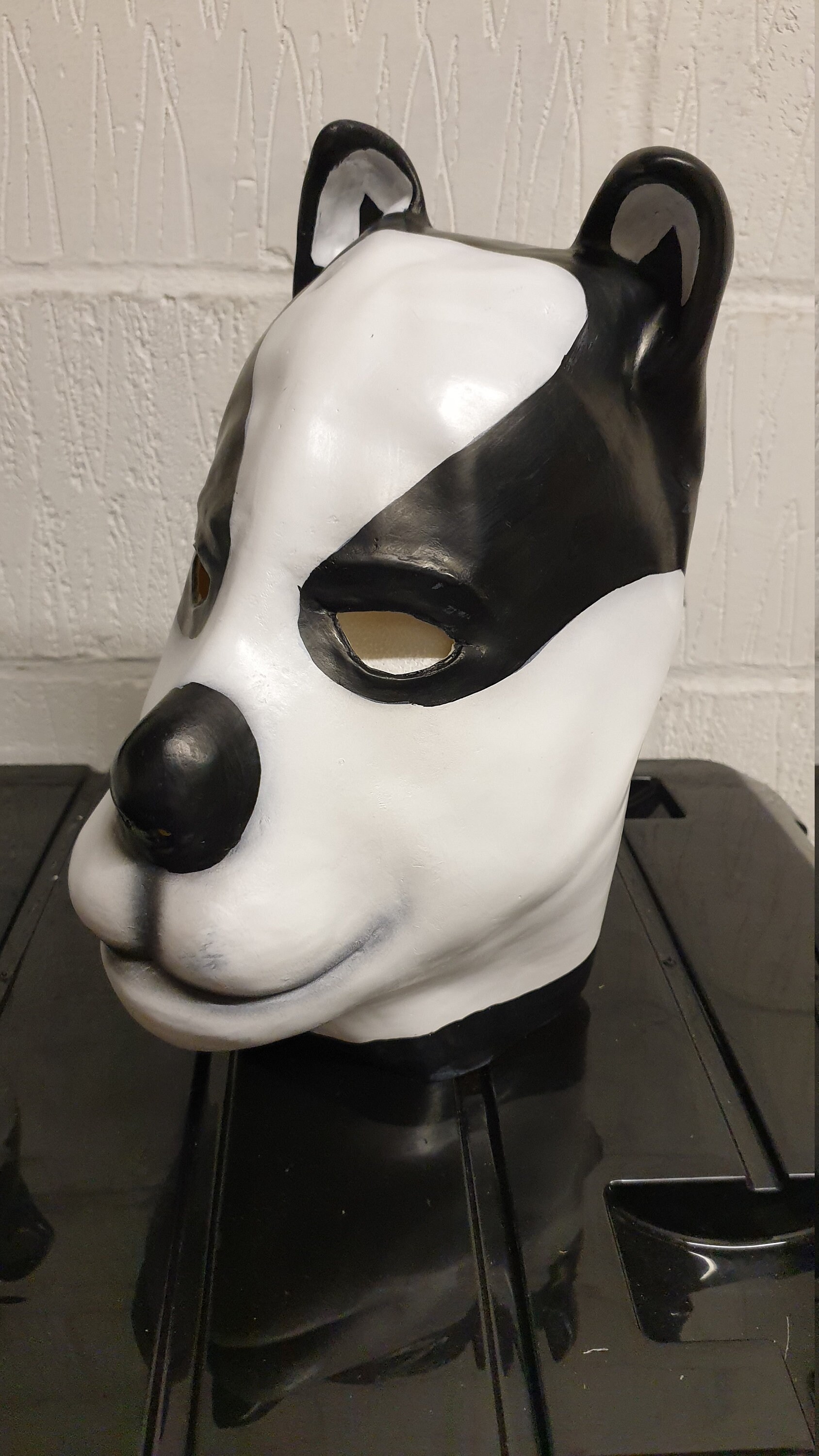 Black Latex Dog Hood Rubber Puppy Two Tone Fetish Full Head - Etsy
