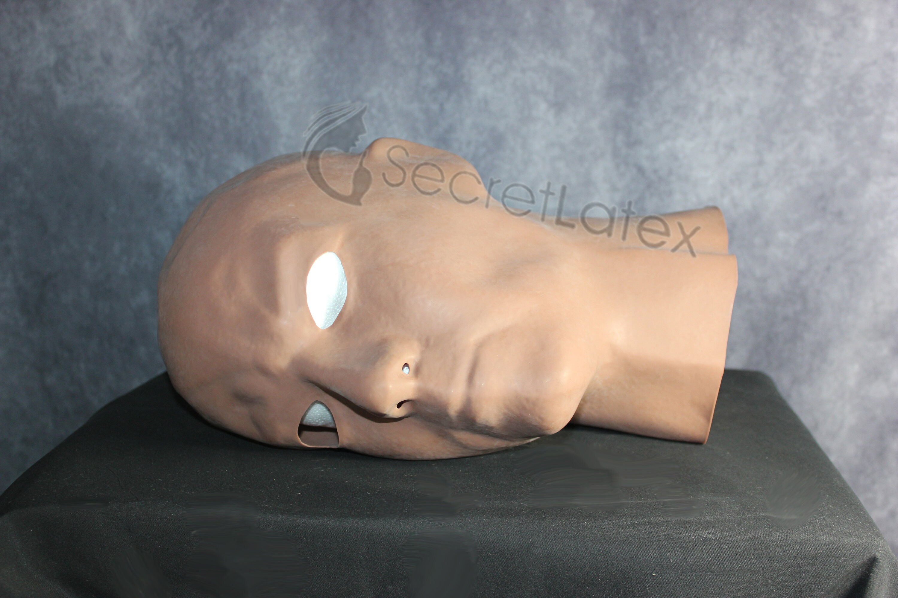 Brown Latex Hood Long Neck Rubber Anatomical Gimp Fetish Full - Etsy