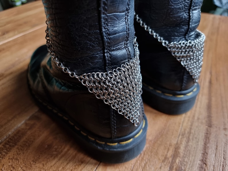 Chainmail Armour Boot & Shoe Chains the Book of Knights - Etsy
