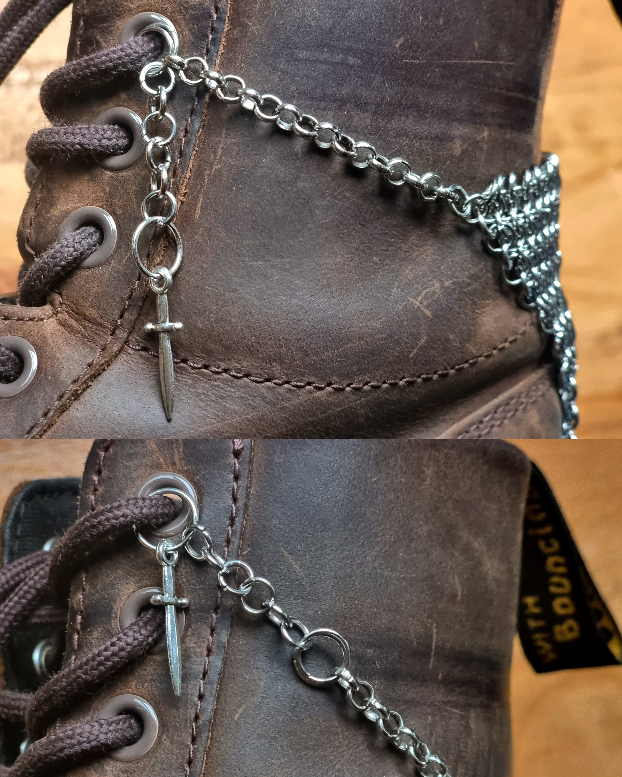 Chainmail Armour Boot & Shoe Chains the Book of Knights - Etsy