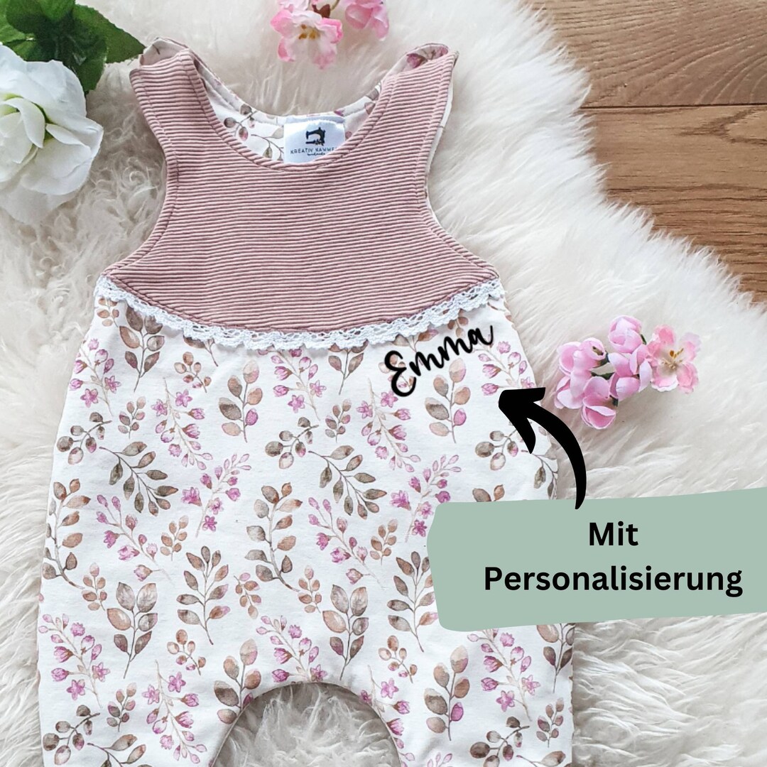 Romper Girl With Personalization Romper Flowers Baby Clothes Girls ...