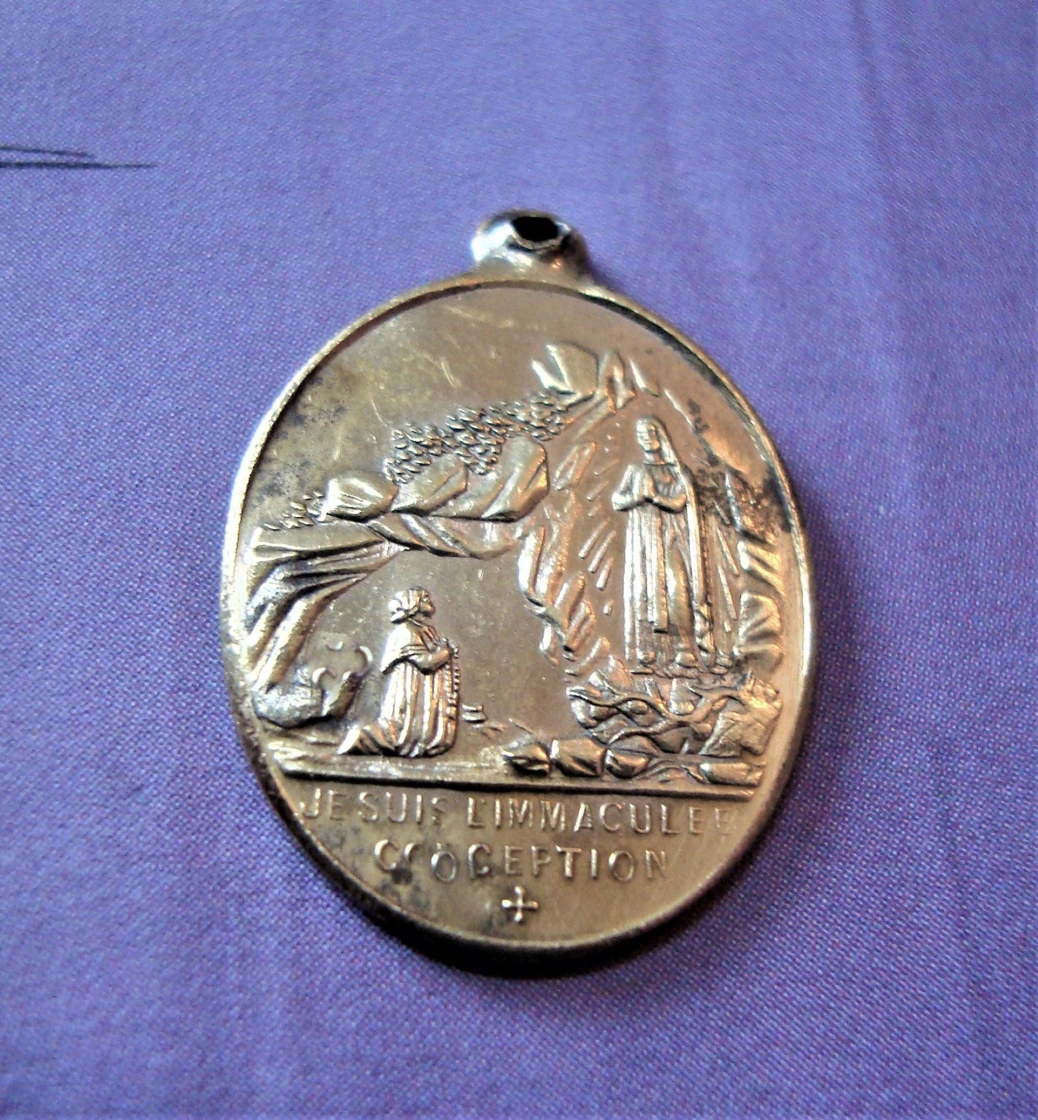 Old Virgin Mary Immaculate Conception and Lourdes Basilica Holy Medal ...