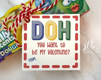 Play Doh Valentine Printable | Etsy