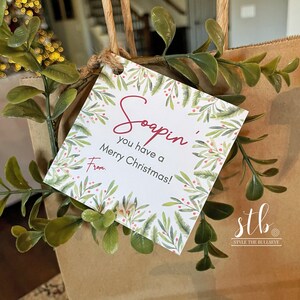 Soapin' You Have a Merry Christmas Gift Tag PDF Printable - Christmas ...
