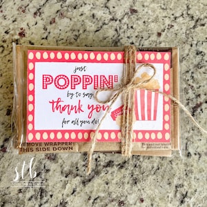 Just Poppin' by to Say Thank You for All You Do Printable Gift Tag ...