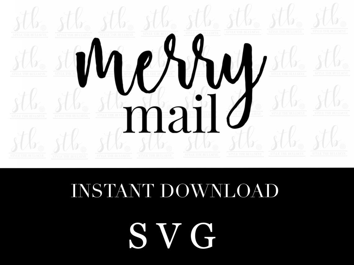 Merry Mail SVG and PNG Merry Mail Cut File for Cricut and - Etsy