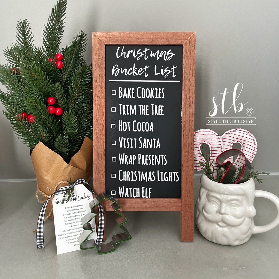 Christmas Bucket List SVG, PNG, and PDF - Christmas Bucket List Cut ...