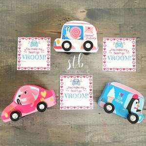 Vroom Valentine Printable PDF - You Make My Heart Go Vroom - Class ...
