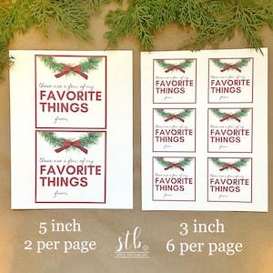 Christmas Gift Tag Printable- These Are a Few of My Favorite Things ...