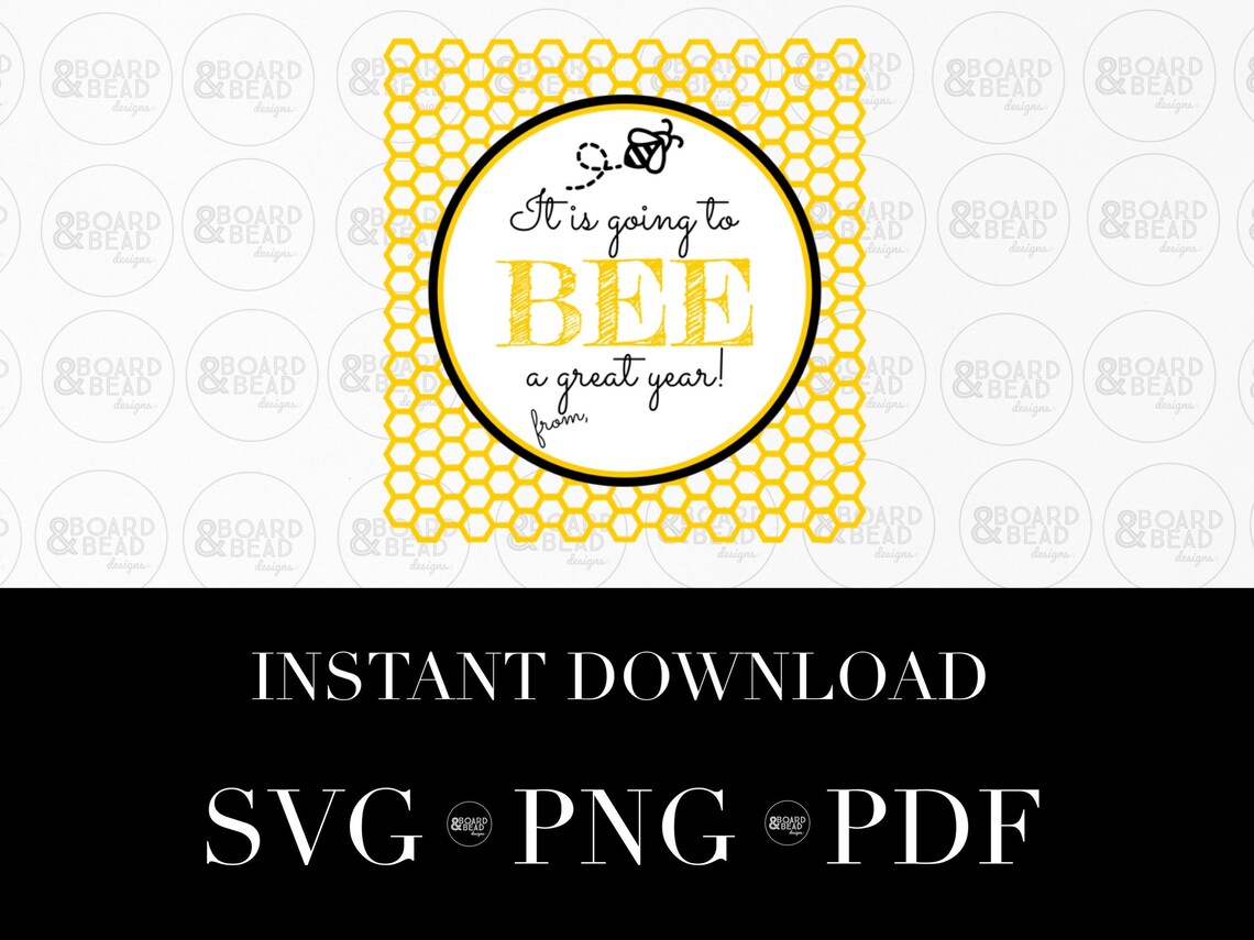 It is Going to BEE a Great Year Gift Tag Printable and Cut | Etsy