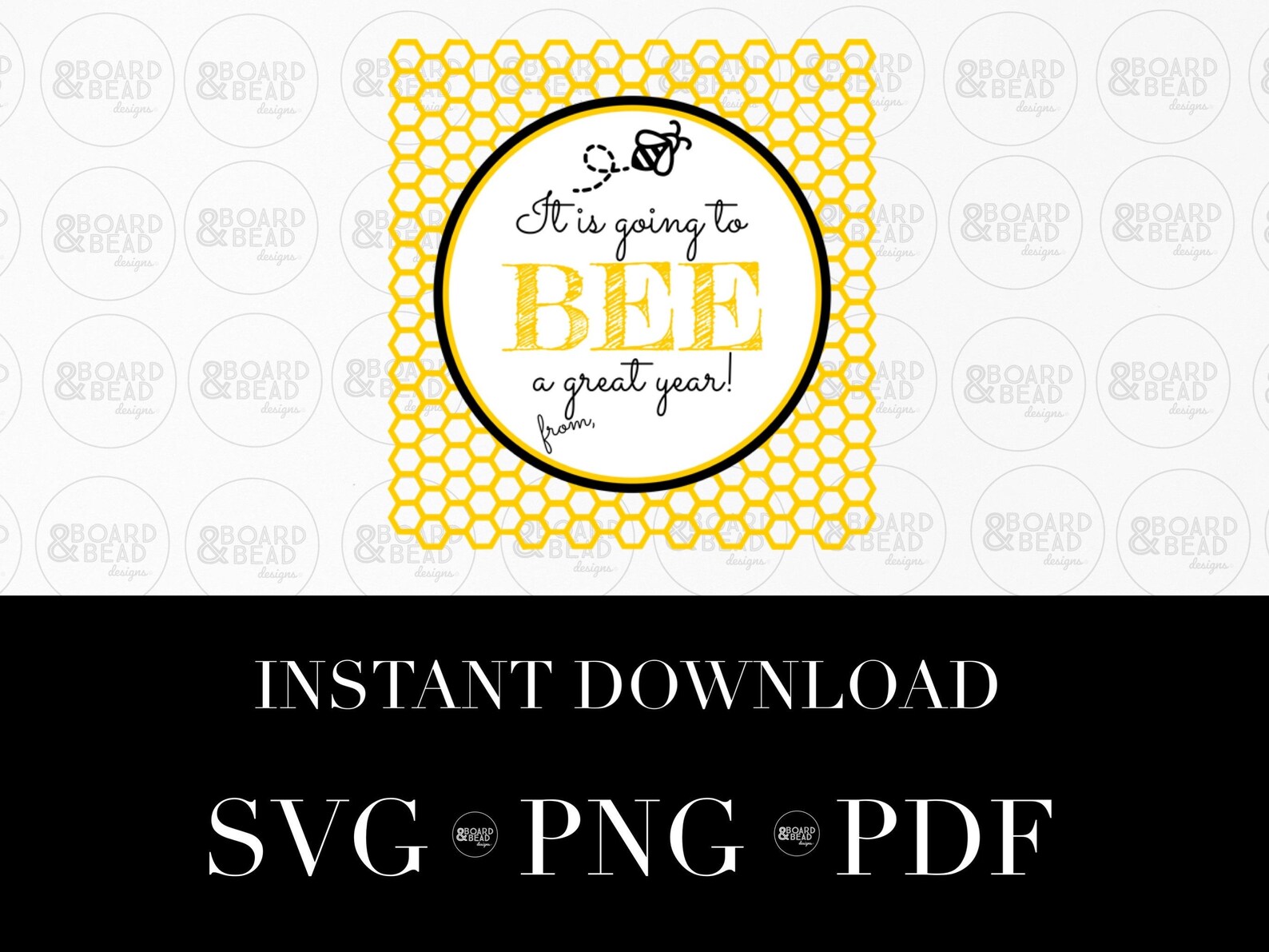 It is Going to BEE a Great Year Gift Tag Printable and Cut | Etsy