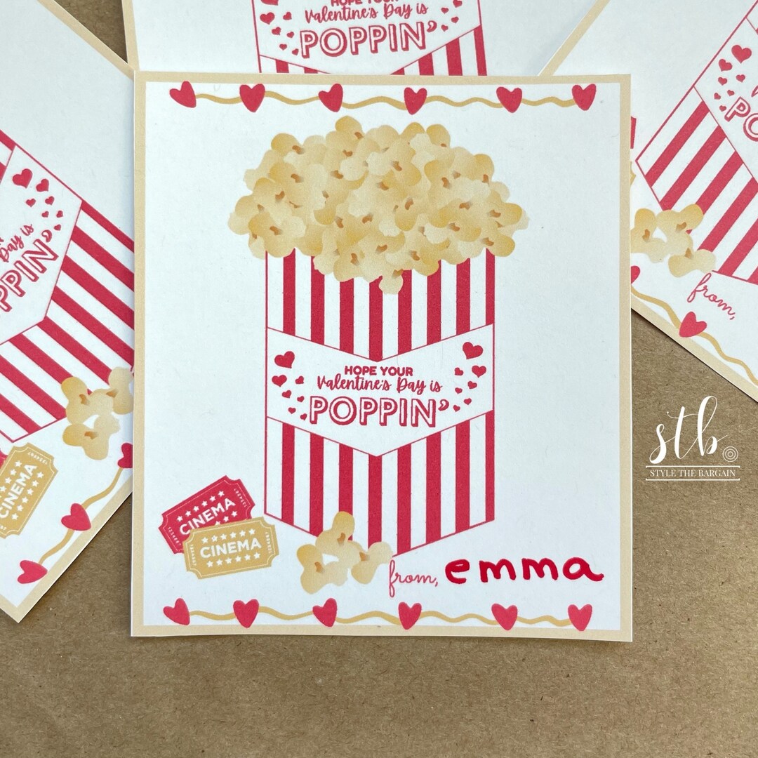 Popcorn Valentine - Hope Your Valentine's Day is POPPIN'- Valentine ...