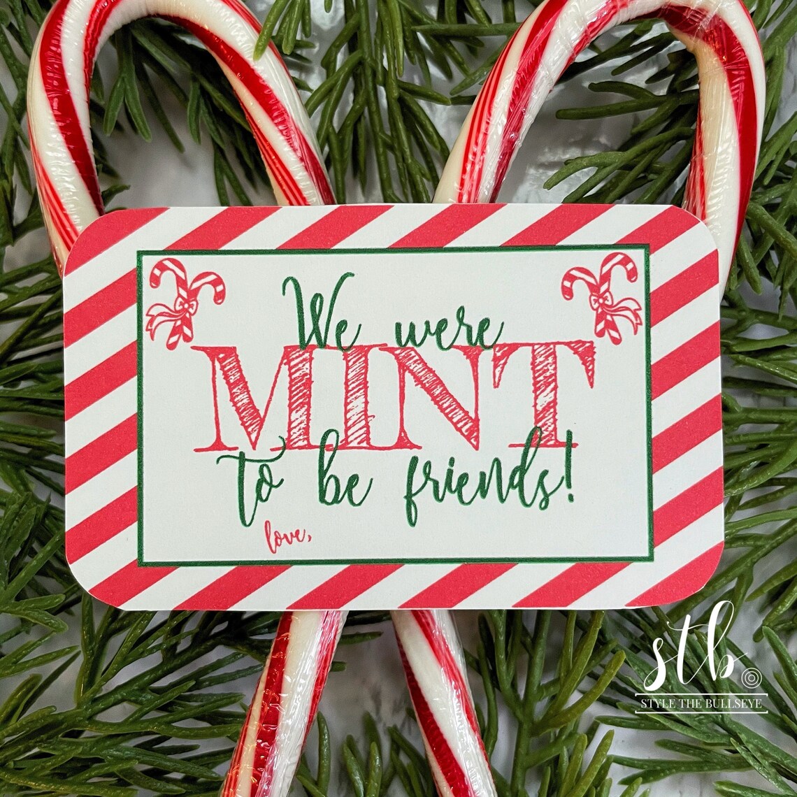 We Were MINT to Be Friends Gift Tag Printable PDF Candy Gram - Etsy