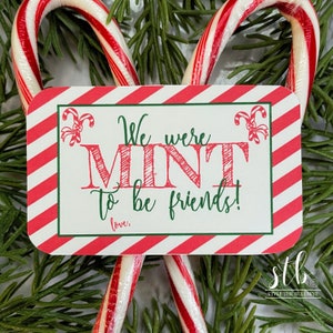 We Were MINT to Be Friends Gift Tag Printable PDF - Candy Gram ...