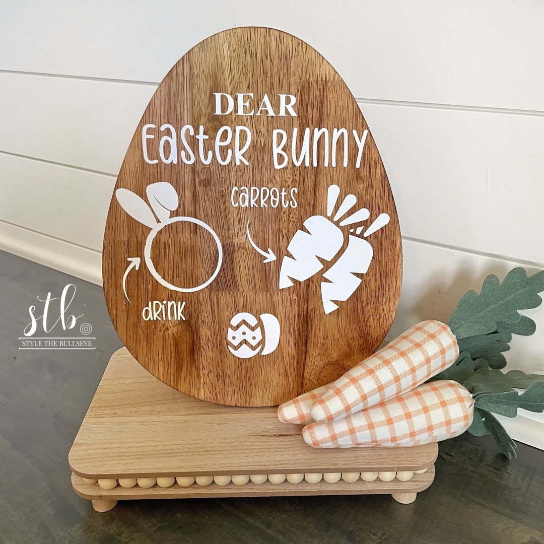Dear Easter Bunny SVG - Dear Easter Bunny Tray - Dear Easter Bunny Cut ...