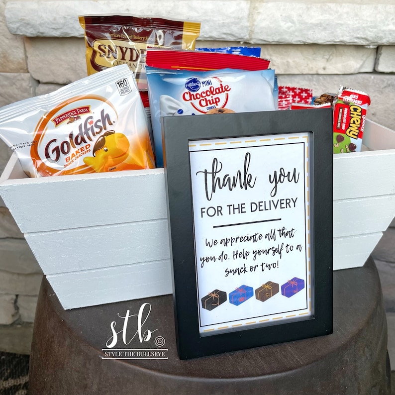Delivery Driver Thank You Sign Delivery Driver Snack Sign - Etsy