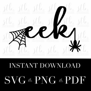 Eek SVG, PNG y PDF imprimible Archivo de corte Eek para Cricut y ...