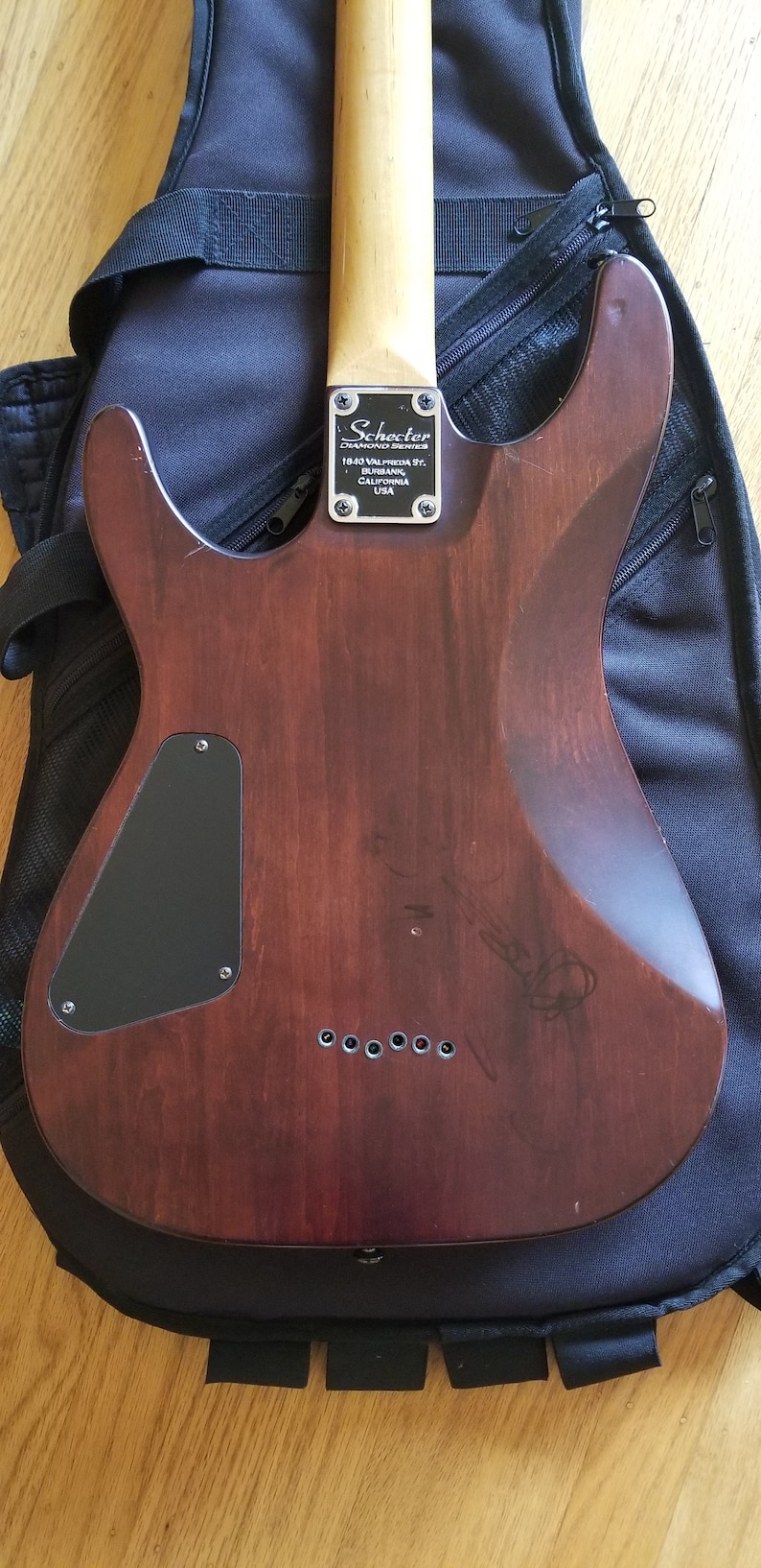 Custom Schecter Omen 6 Diamond Series Walnut Satin Electric Guitar ...