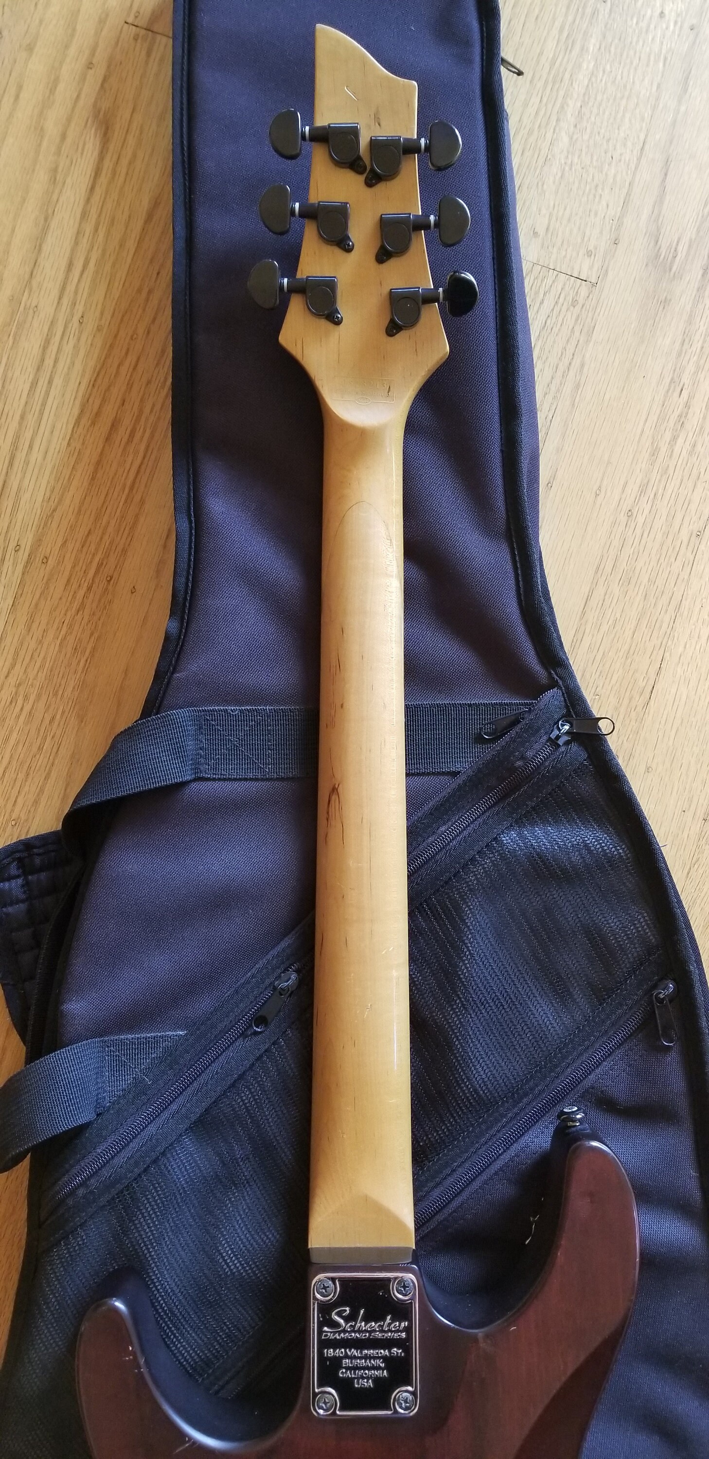 Custom Schecter Omen 6 Diamond Series Walnut Satin Electric Guitar ...