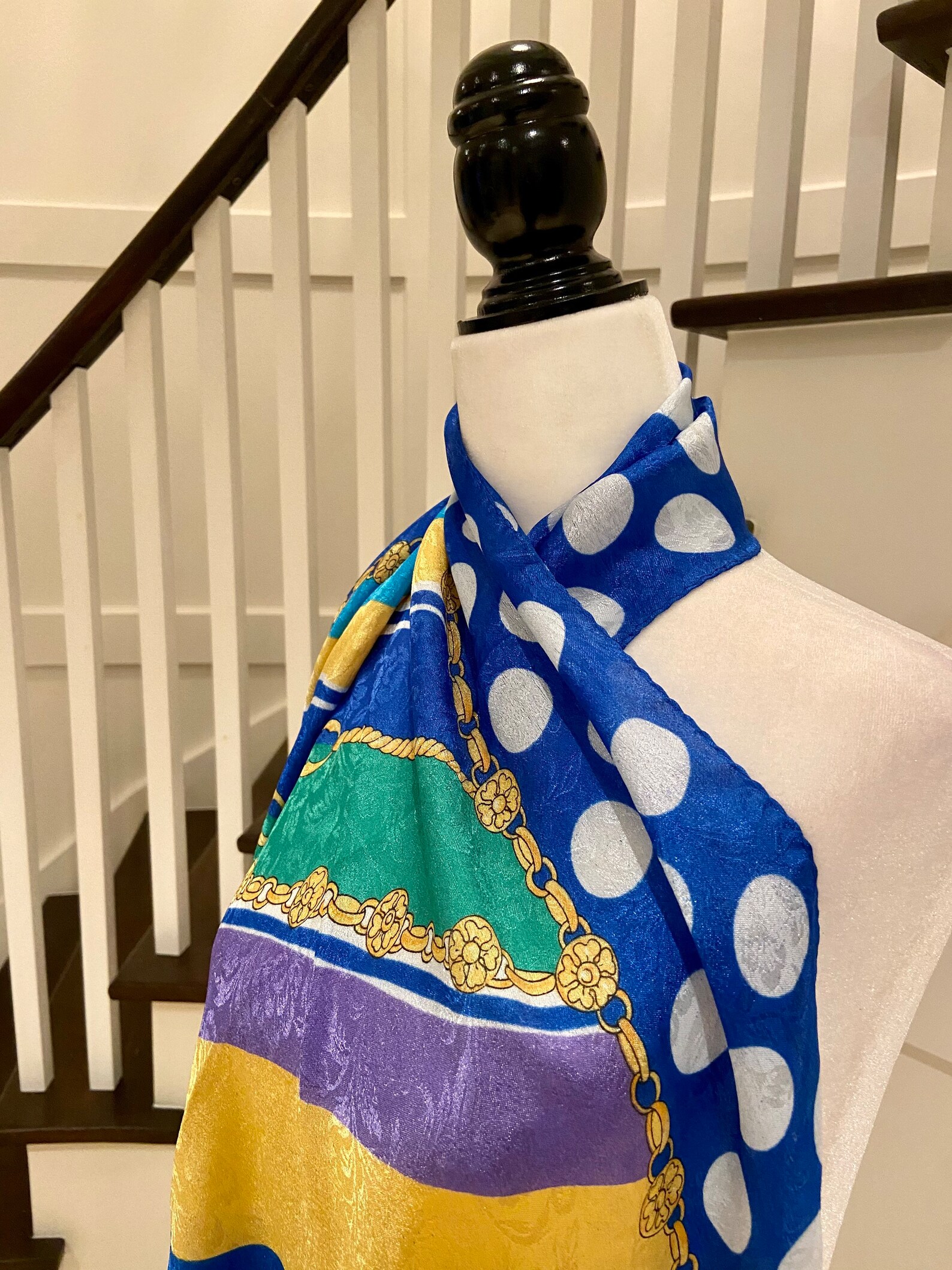 Vintage Italian Scarf: Colorful Silky Headwrap, Neck Scarf - Etsy