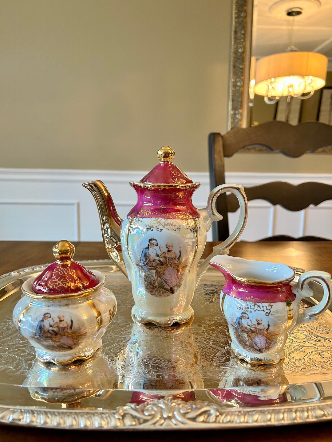Midcentury Tea or Coffee Set - Teapot, Creamer, and Sugar Bowl | Rococo ...