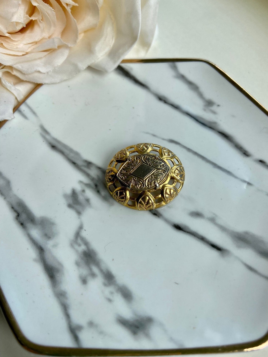 1960's Freirich Women's Brooch Victorian Style Vintage Brooch Something ...