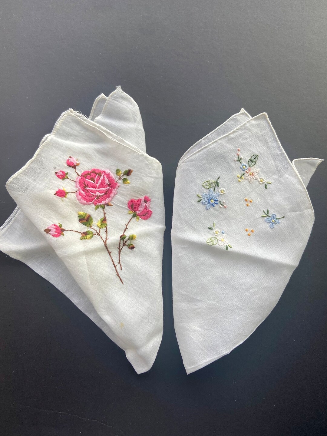Assorted Vintage Lace & Embroidered Handkerchiefs - Etsy
