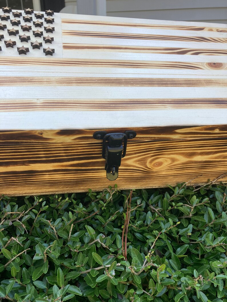 American Flag Gun/keepsake Box in White Concealment Box - Etsy