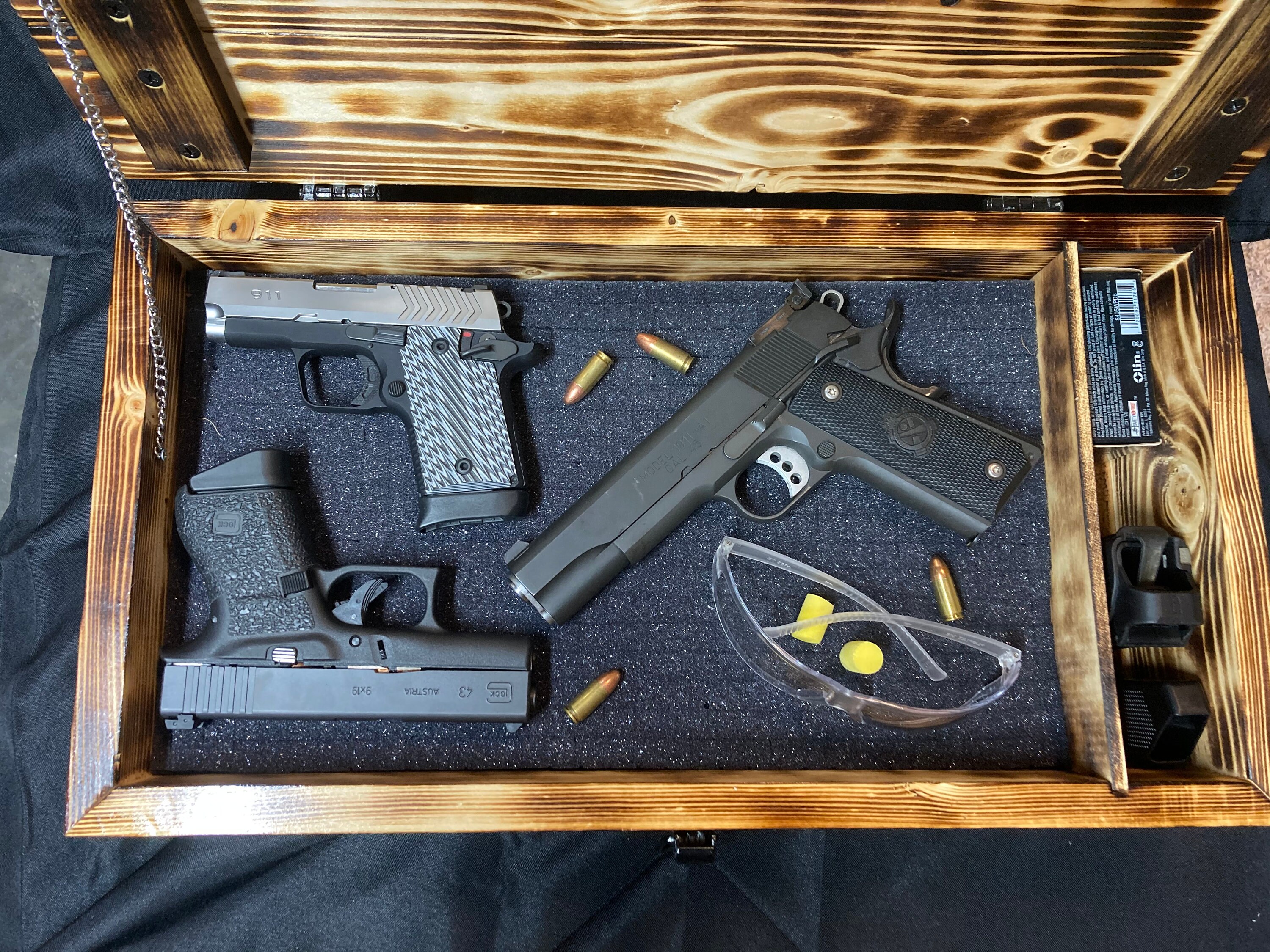 American Flag Gun/keepsake Box in White Concealment Box - Etsy