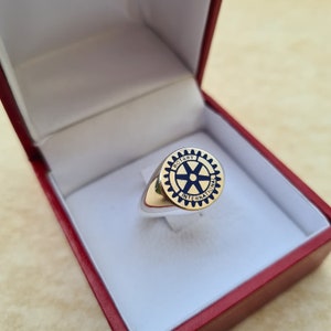 Chevalier Ring - Rotary International Club (925K), Dark Blue Enamel - Etsy
