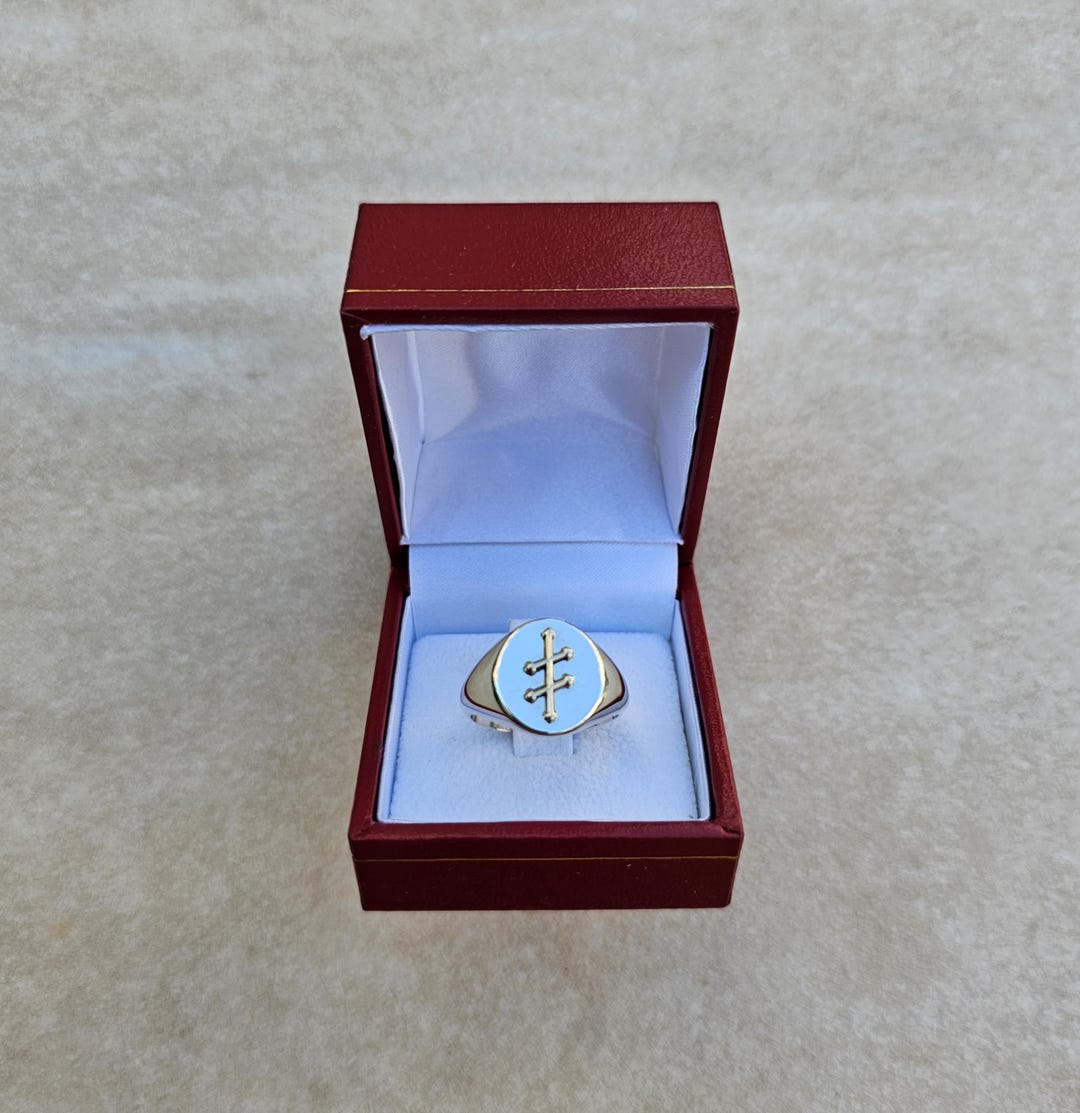 Masonic Ring - Grand Cross of the 33rd, Silver 925K With 9K Gold Motif ...
