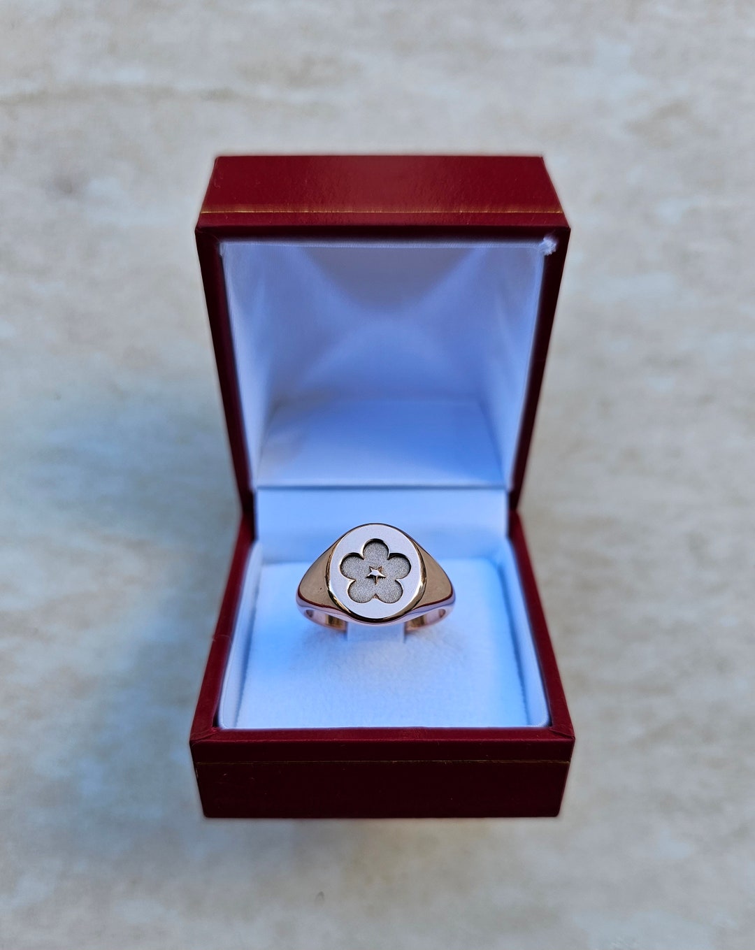 Forget Me Not Masonic Ring - 10K Rose Gold - Etsy
