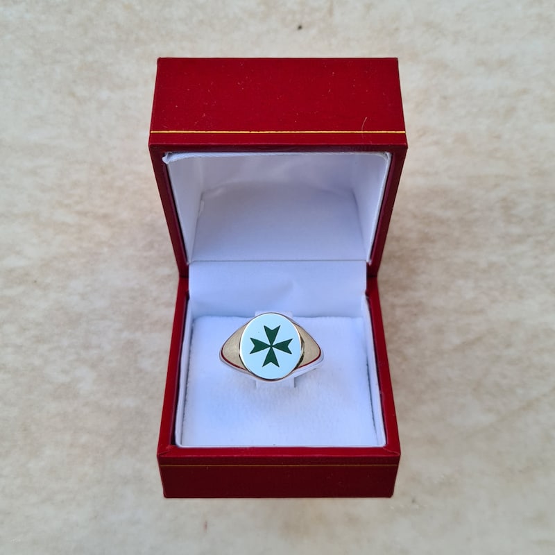 Saint Enamel Ring - Etsy