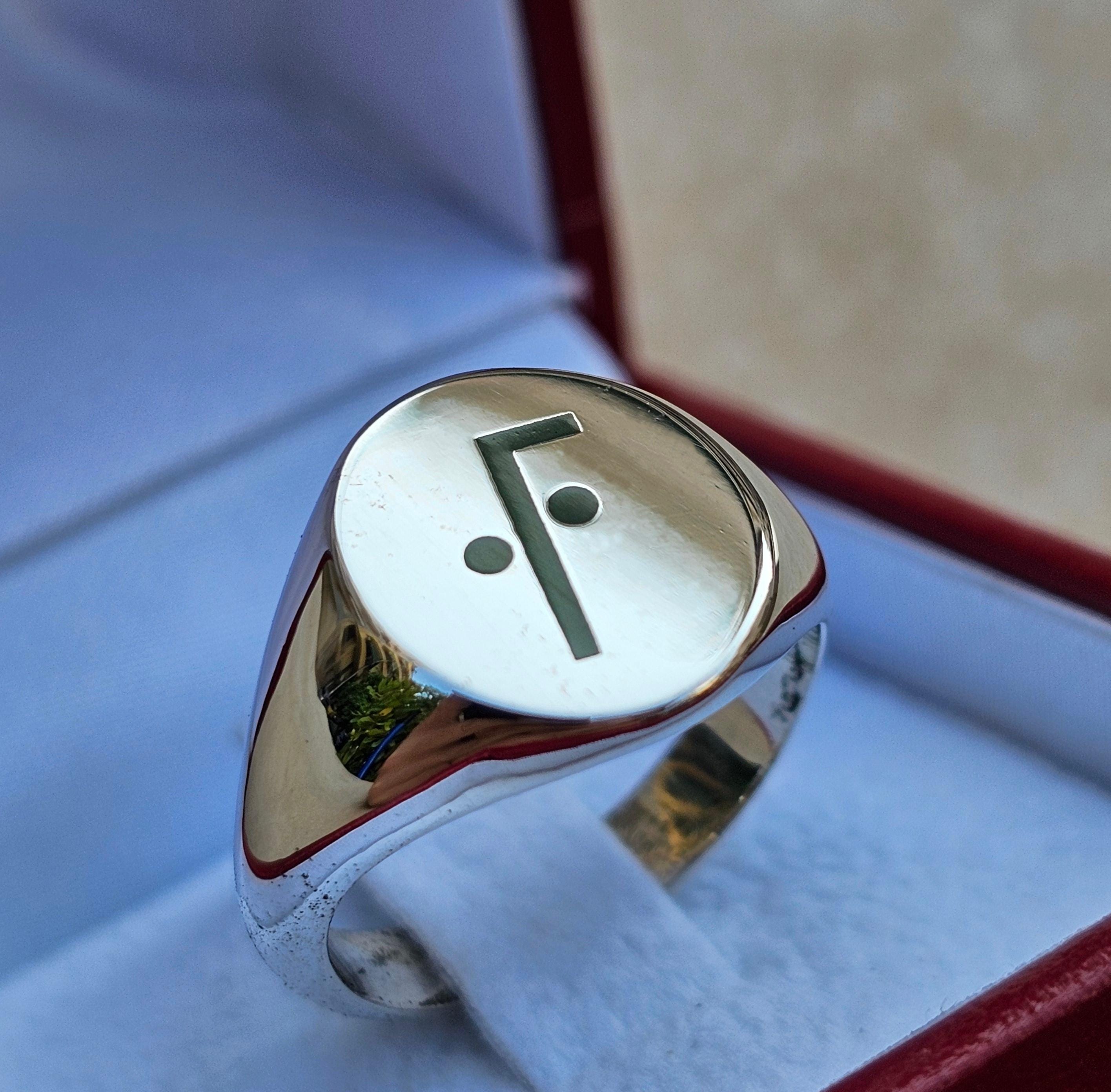 Masonic Ring - Tubalcain (925K), Light Green Enamel - Etsy