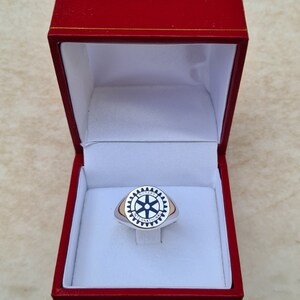 Chevalier Ring - Rotary International Club (925K), Dark Blue Enamel - Etsy