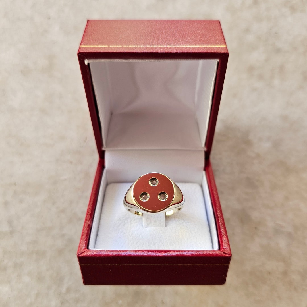 3 Dots Masonic Ring - 9K Gold - Etsy