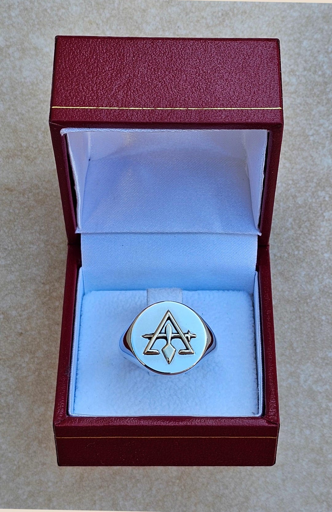 Cryptic Masonic Ring - Silver 925K With 9K Gold Motif - Etsy