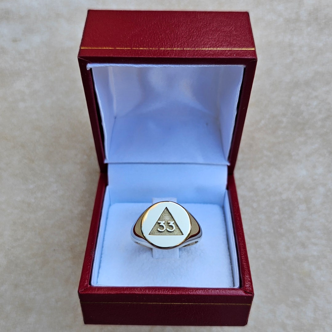 33rd Degree Masonic Ring - 10K Gold - Etsy