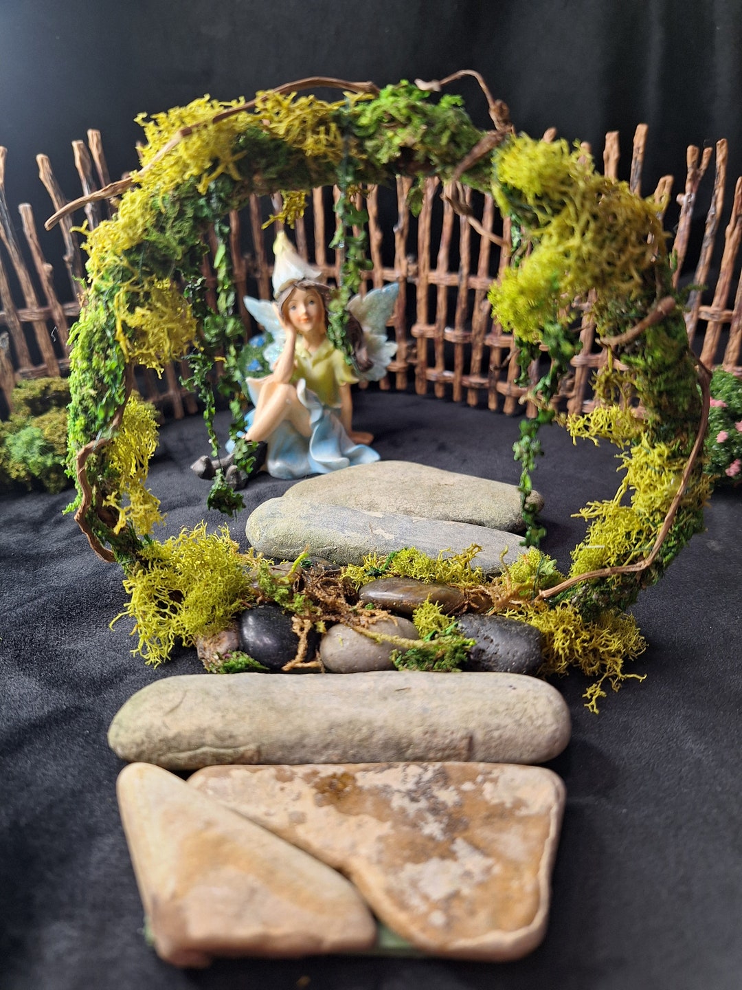 FAIRY ARCH and Rock Path Miniature - Small/dollhouse/fairy Garden/cake ...