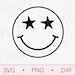 Star Smiley SVG DXF PNG, Smiley Face, Cricut Cut File, Digital Download ...