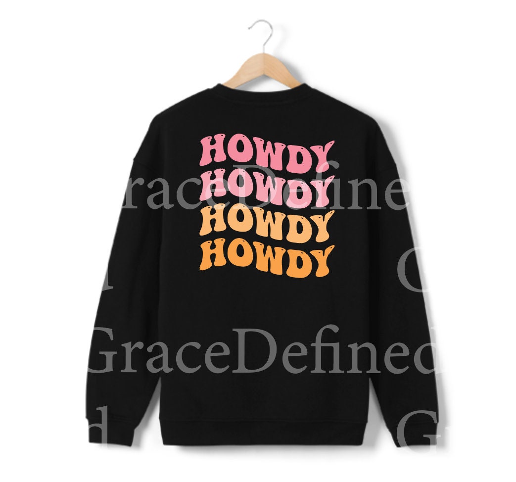 Howdy SVG PNG DXF Howdy Groovy Hippie Western Fun - Etsy