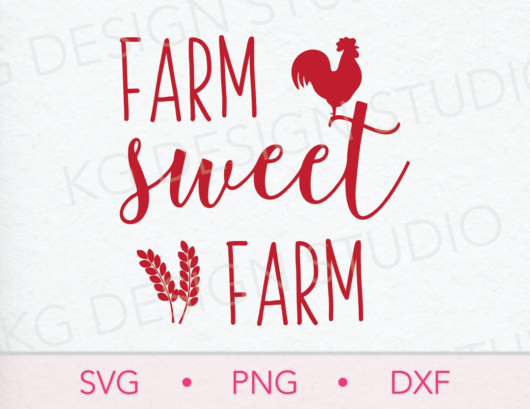 Farm SVG PNG DXF, Digital Download, Cricut Cut File, Farmhouse Decor ...