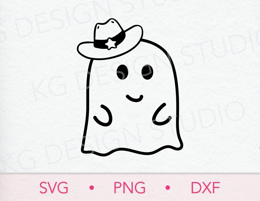 Cowboy Ghost SVG, PNG, DXF, Halloween Cricut Cut File - Etsy