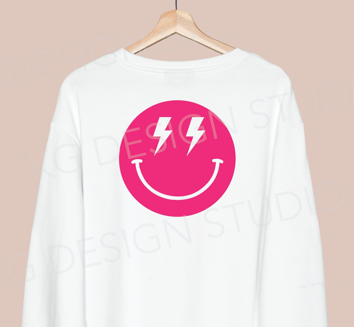 Lightning Smile SVG PNG DXF, Digital Download, Cricut Cut File, Western, Smiley, Lightning Bolt ...