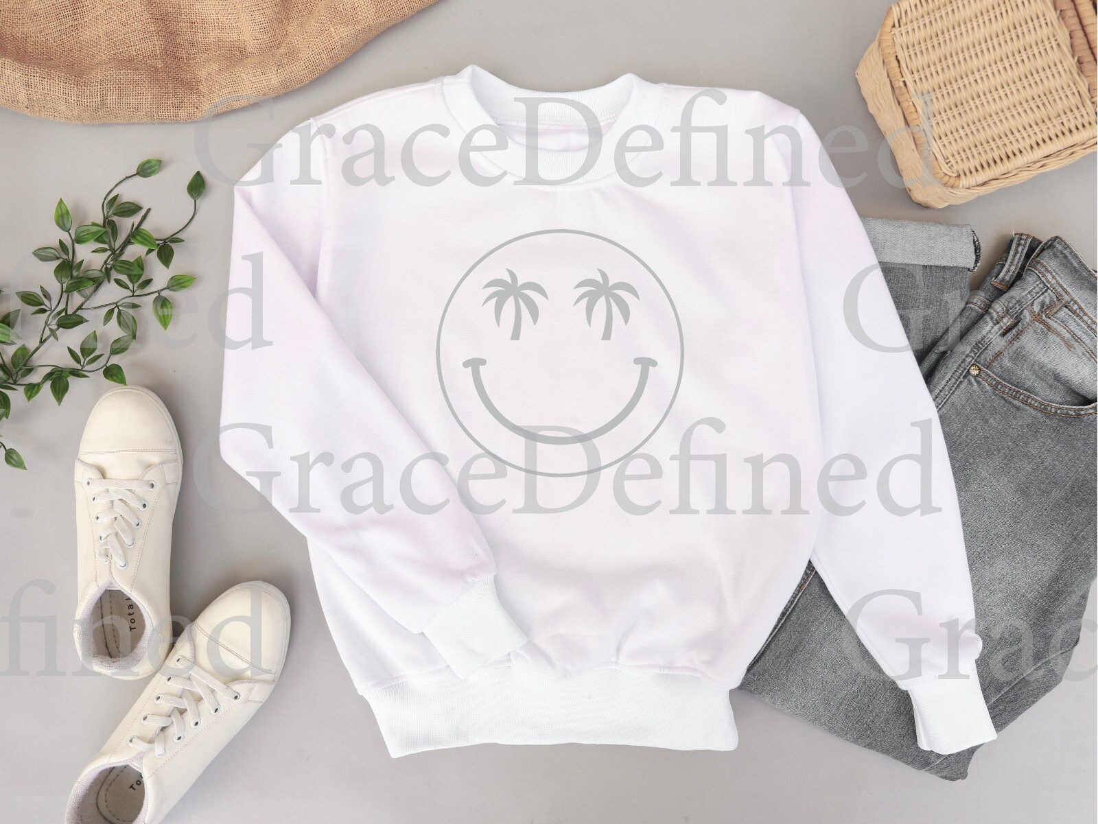 Palm Tree Smiley SVG, PNG, DXF, Beach Smiley, Summer Svg - Etsy